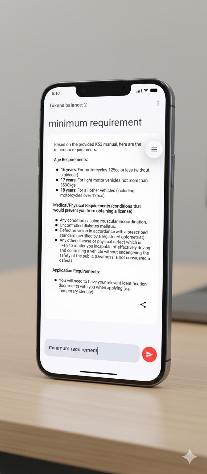 K53 AI Tutor: Study Smart. Pass the Learners. - K53 Simulator